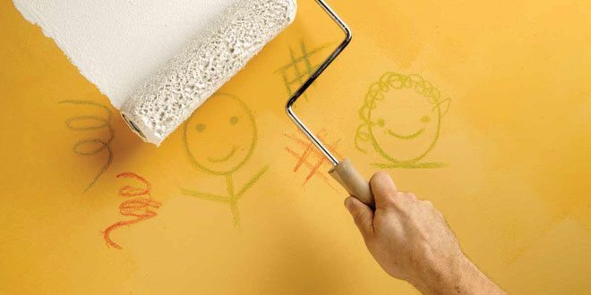 How to paint over indoor graffiti